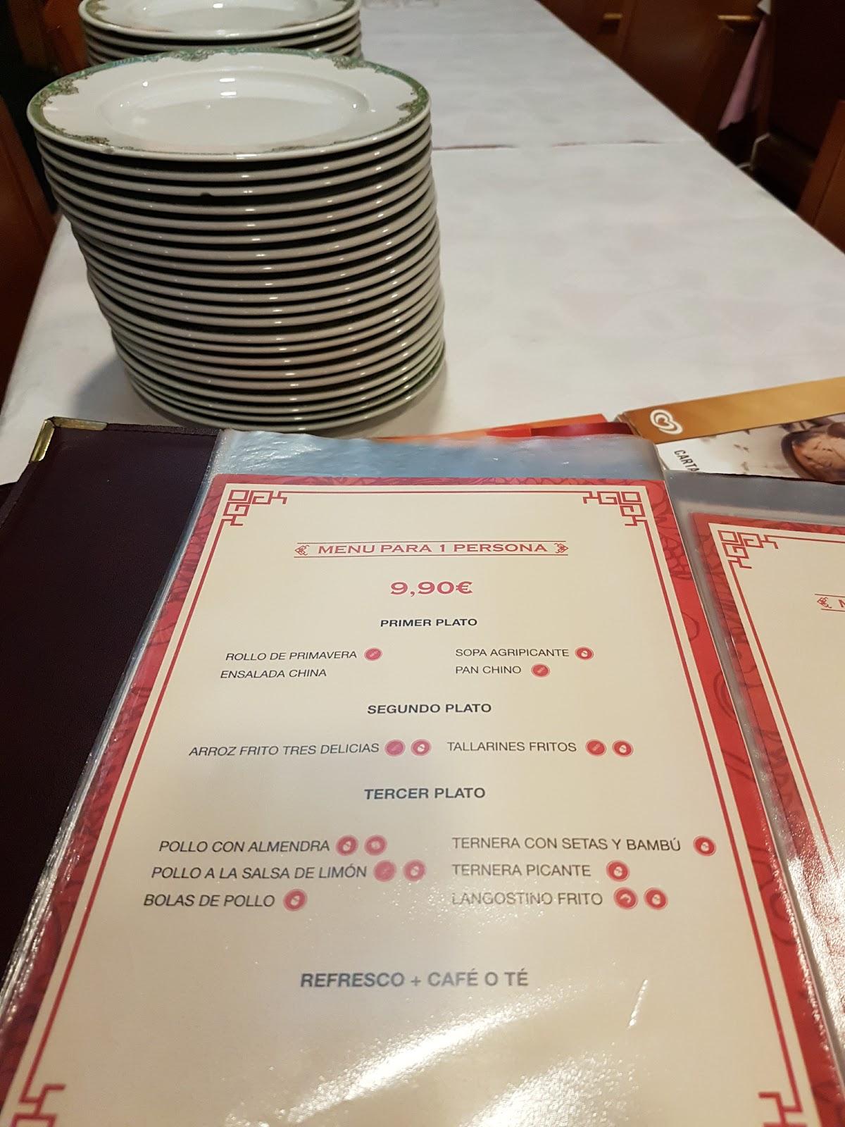 Carta de Restaurante Jin Lin, Cullera