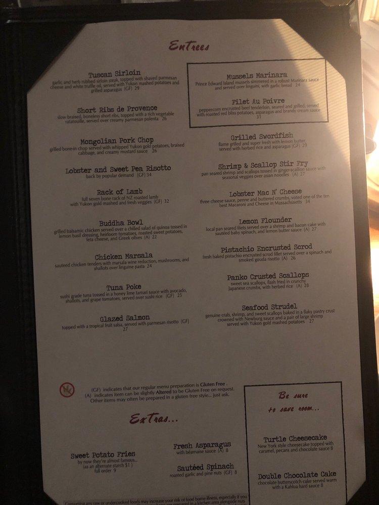 Menu at Scargo Cafe, Dennis, 799 Main St