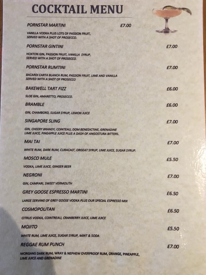 Menu at The Dog House pub & bar, Bridlington