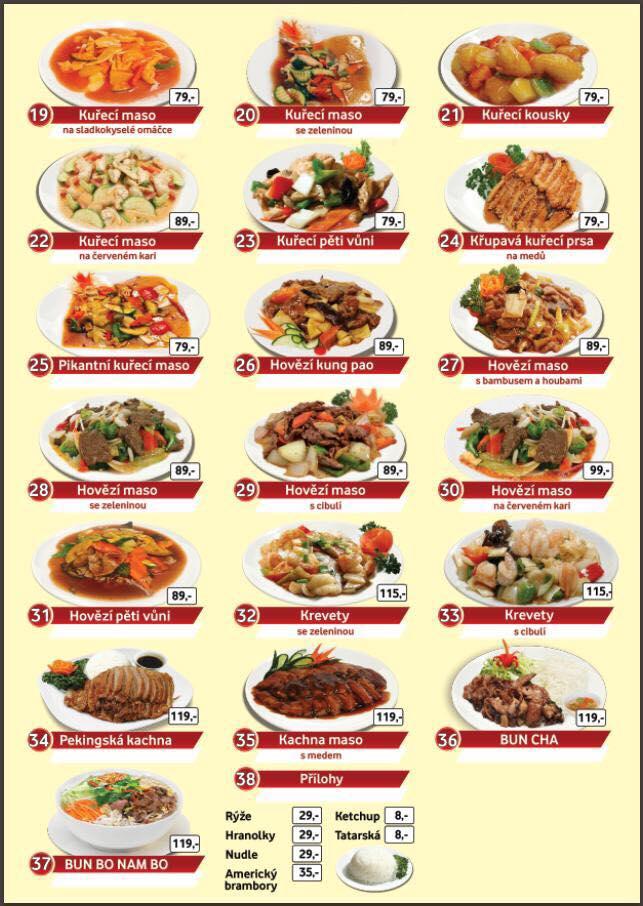 Carta del restaurante D&V Bistro, Trhové Sviny