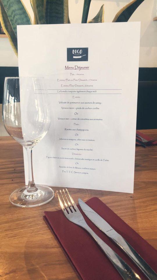 Menu at Loco By Jem's restaurant, Bordeaux