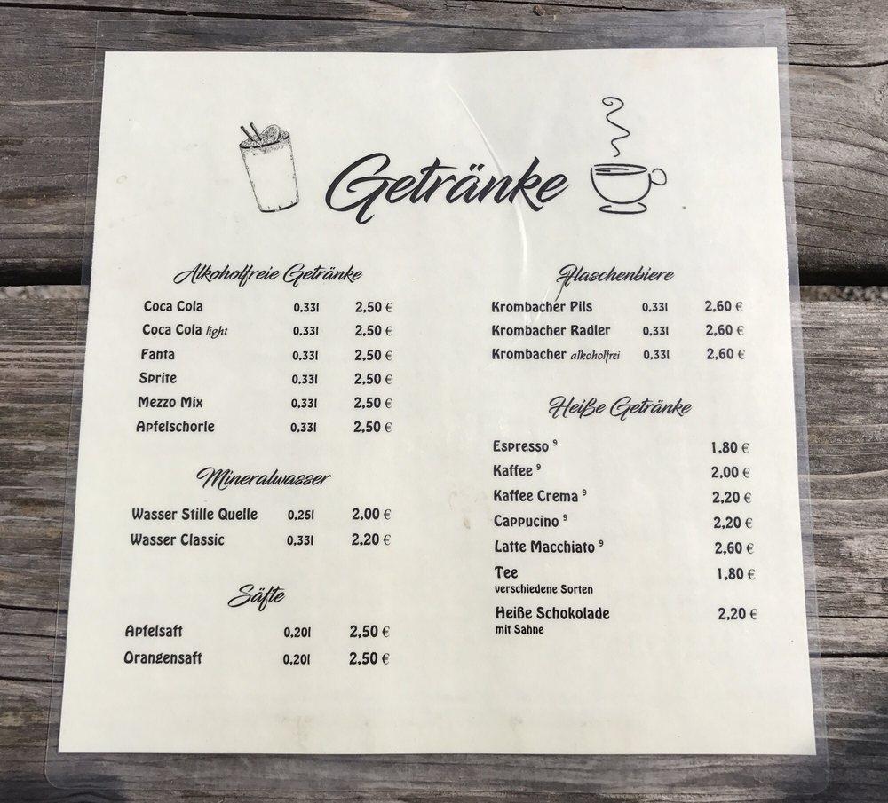 Menu at Park-Snack, Willingen