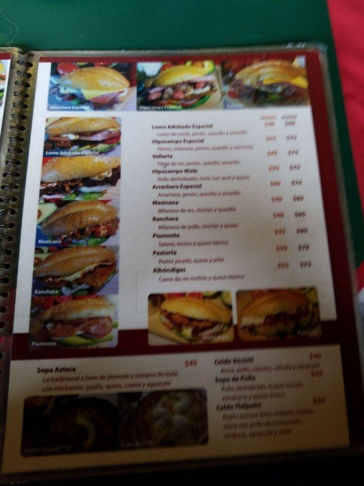 Menu at Tortas Locas Hipocampo restaurant, Naucalpan, Av. Gustavo Baz ...