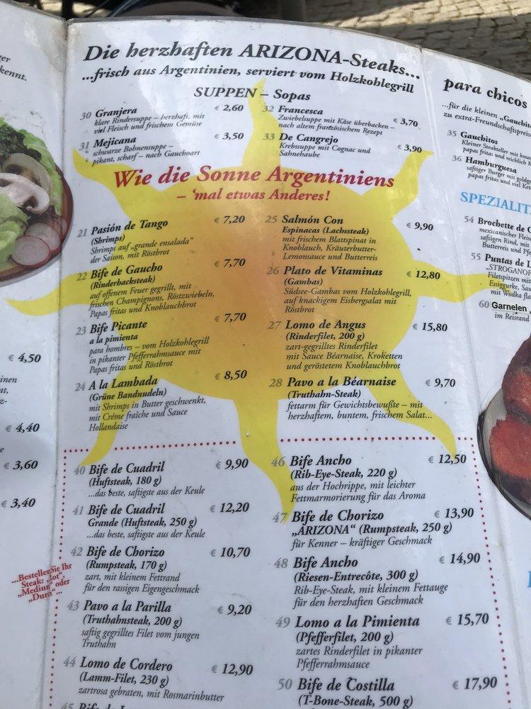 Speisekarte von Arizona Steak - House steakhaus, Hamburg, Barmbeker Str ...