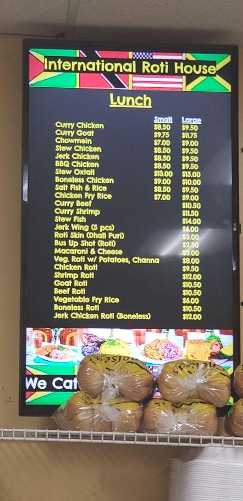 Menu at International Roti House restaurant, Decatur