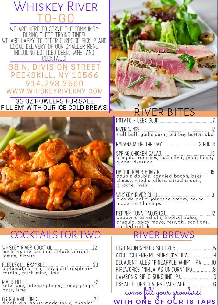 Menu at Whiskey River NY pub & bar, Peekskill