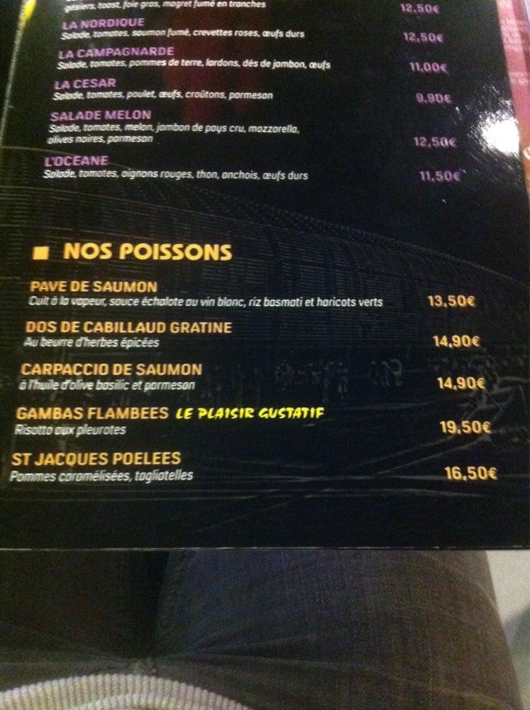 Menu at Le Métropole pub & bar, Villeneuve-d'Ascq