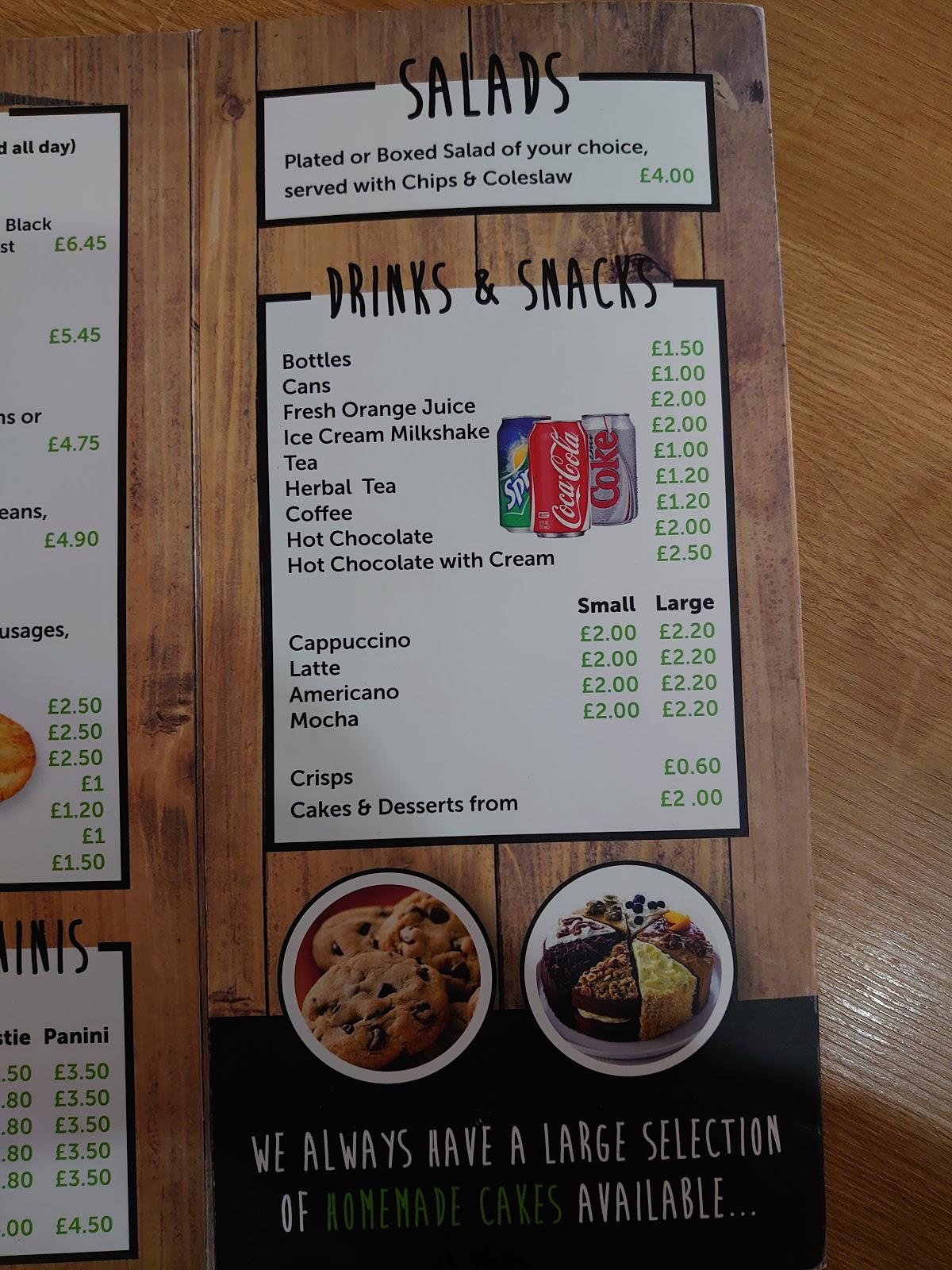 Menu at The Shay Cafe, Halifax