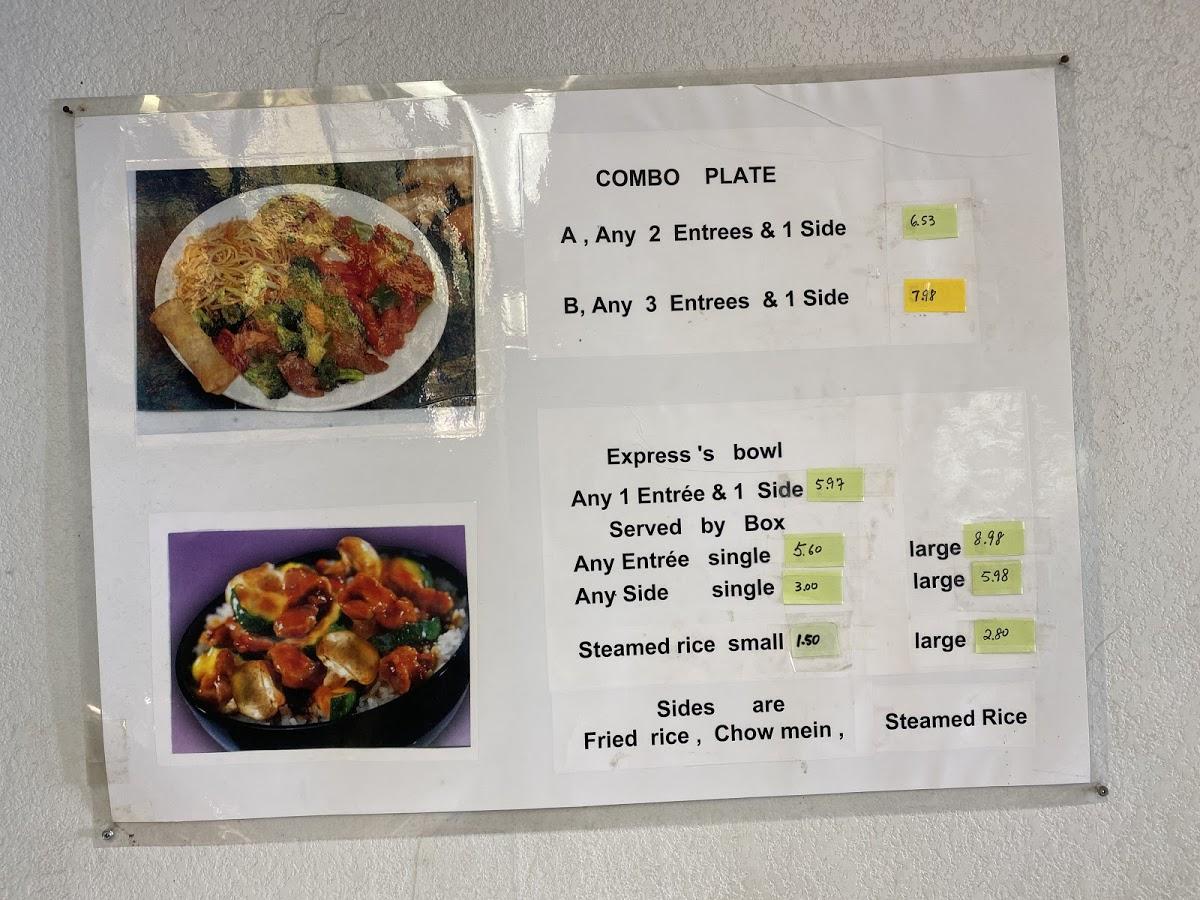 Menu at China 1 Express restaurant, Coalinga, 179 W Polk St