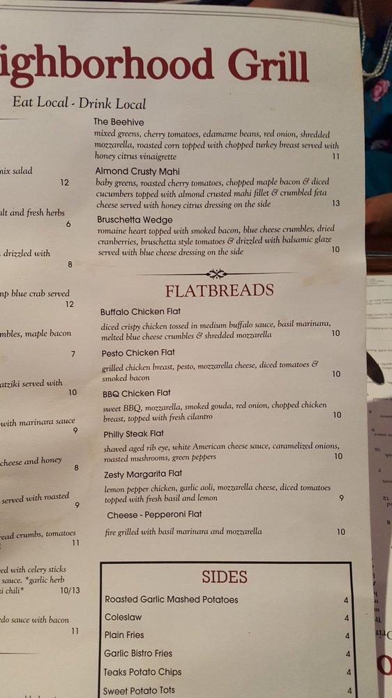 Menu at Teak Neighborhood Grill pub & bar, Maitland