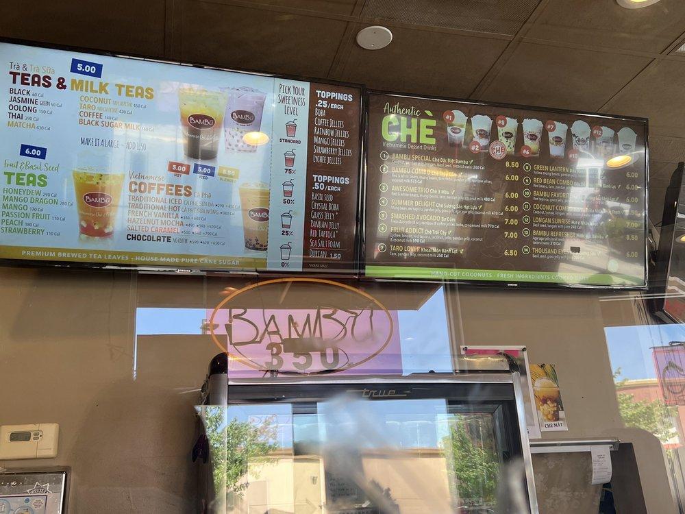 Menu at BAMBŪ Desserts & Drinks, Sacramento
