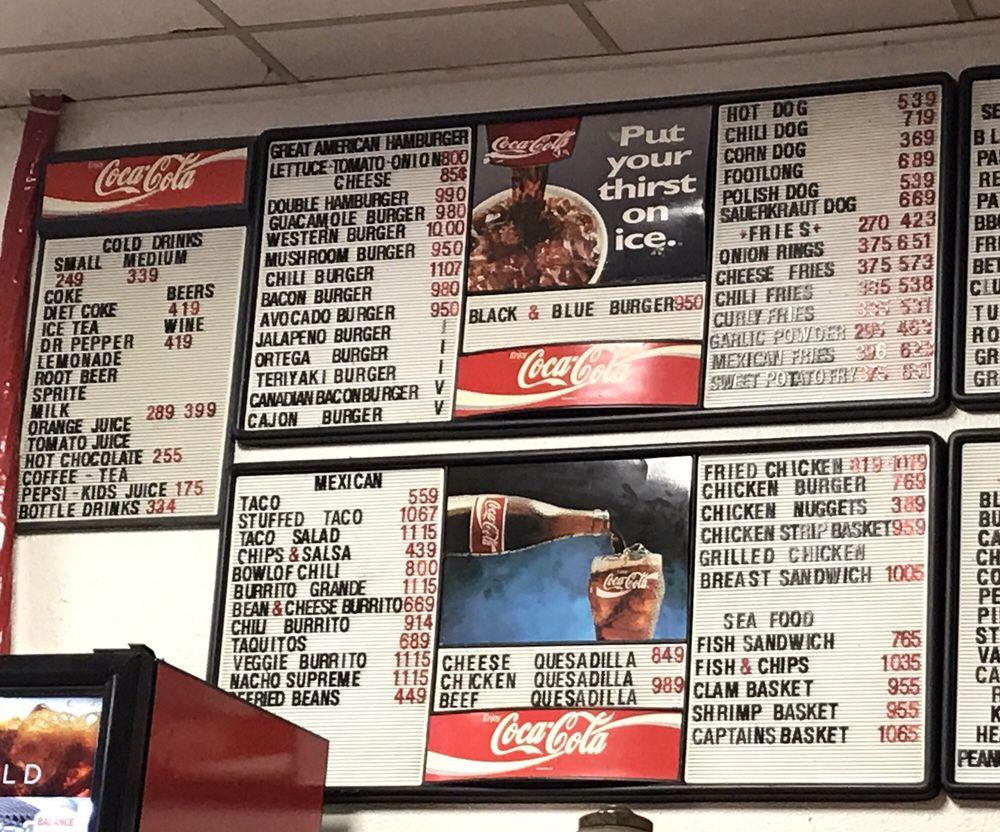 Menu at Deb's restaurant, Redway