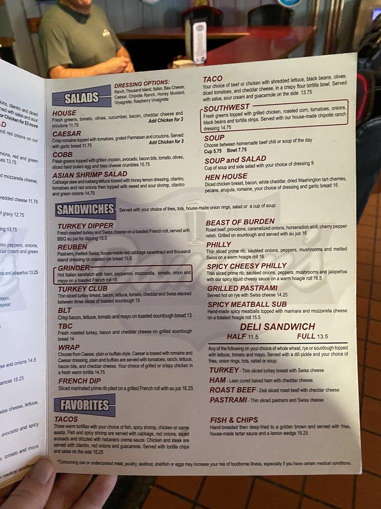 Menu at Daman's Bar and Grill, Redmond