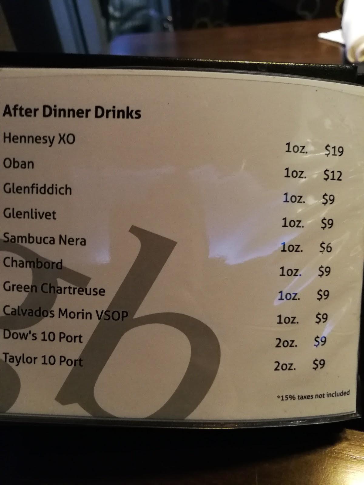 Menu at Garrison Bistro pub & bar, Chilliwack