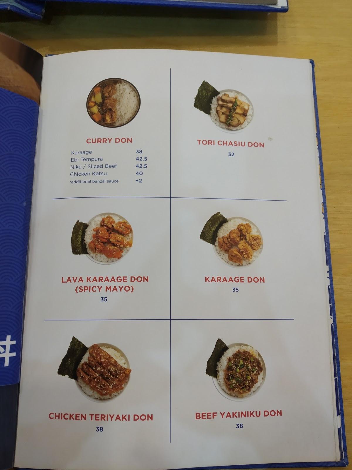 Menu at Jiro Ramen restaurant, Palembang, Jl. R. Sukamto No.8A