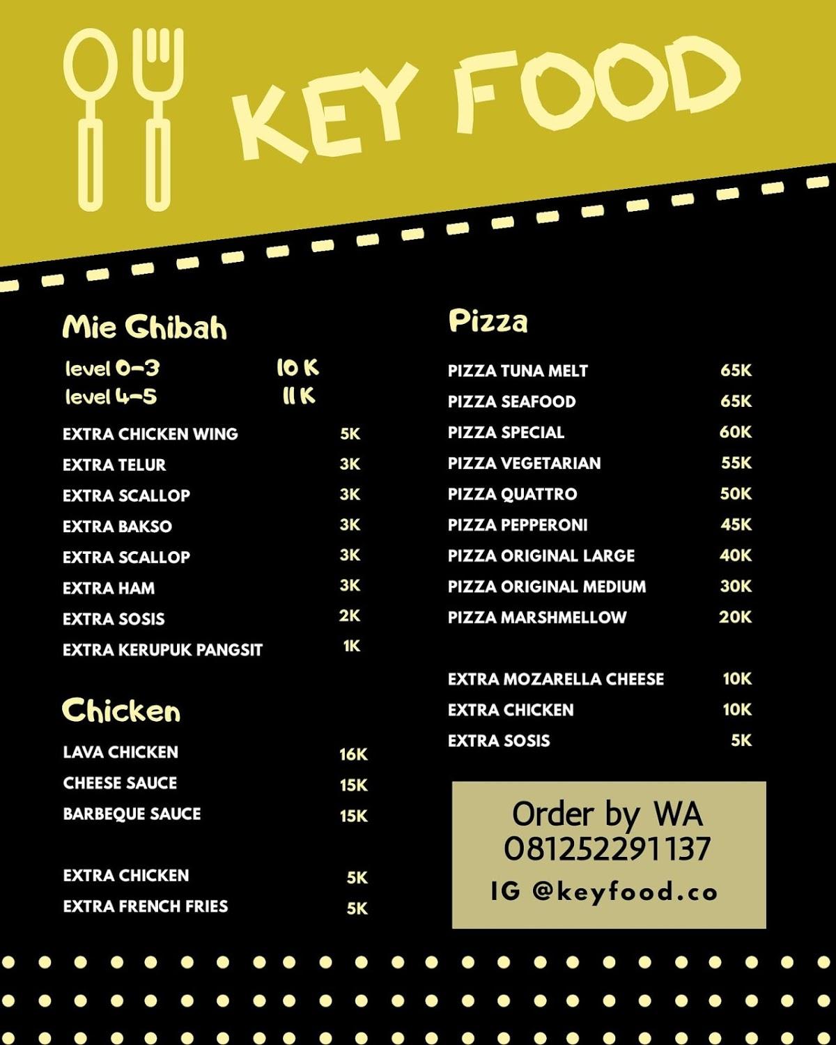 Menu at KEYFOOD SRONO restaurant, Sukonatar