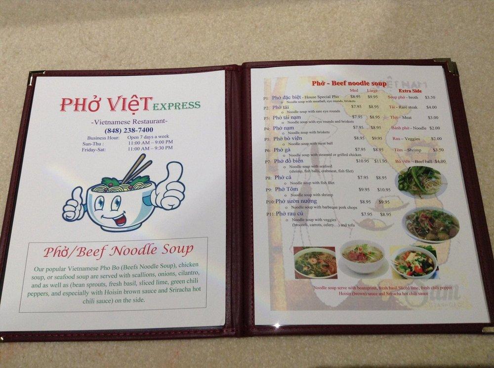 Menu at Pho Viet Express restaurant, Toms River, NJ-166