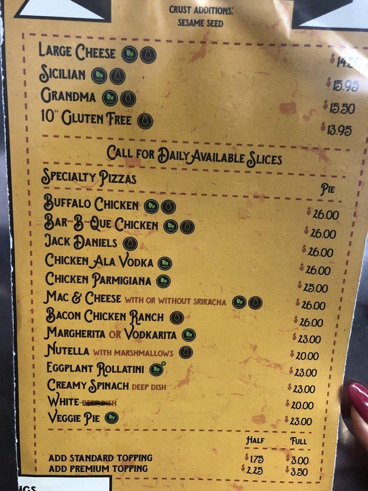 Menu at That Pizza Place pizzeria, Levittown