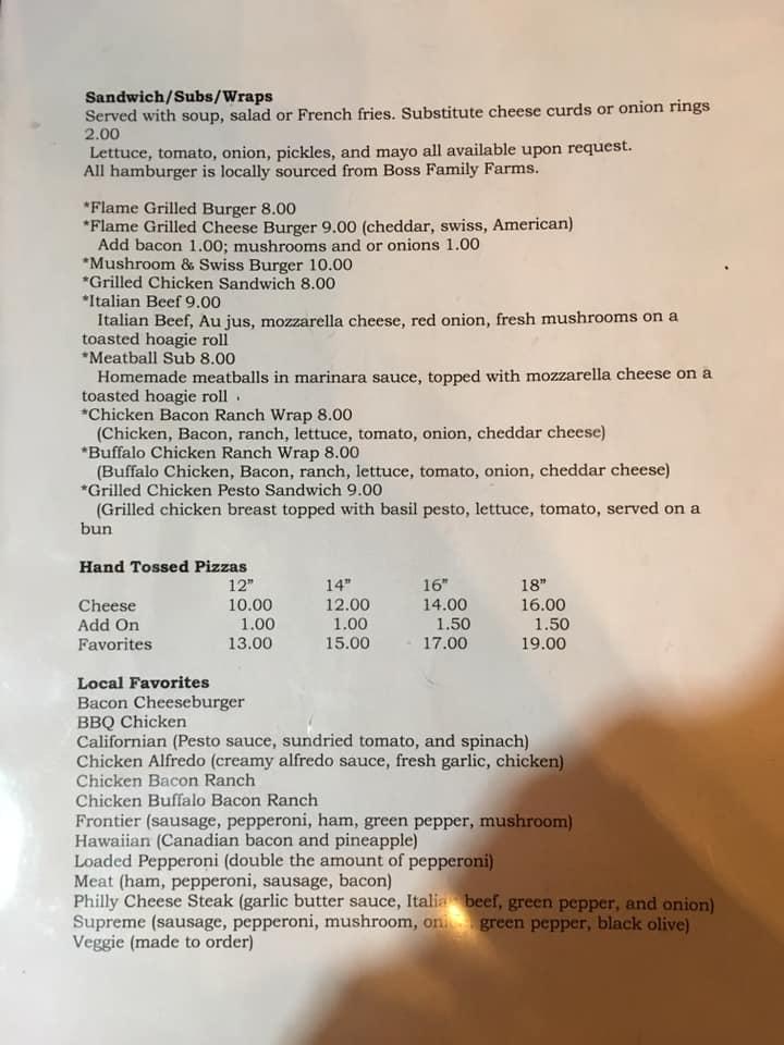 Menu at Gabriella's Restaurant, Albany, 203 Oak St