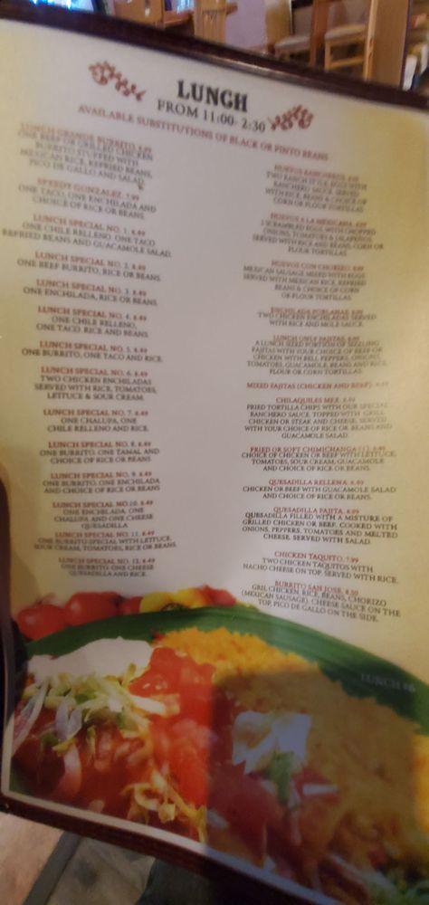 Menu at Chapala Mexican Grill pub & bar, Cambridge