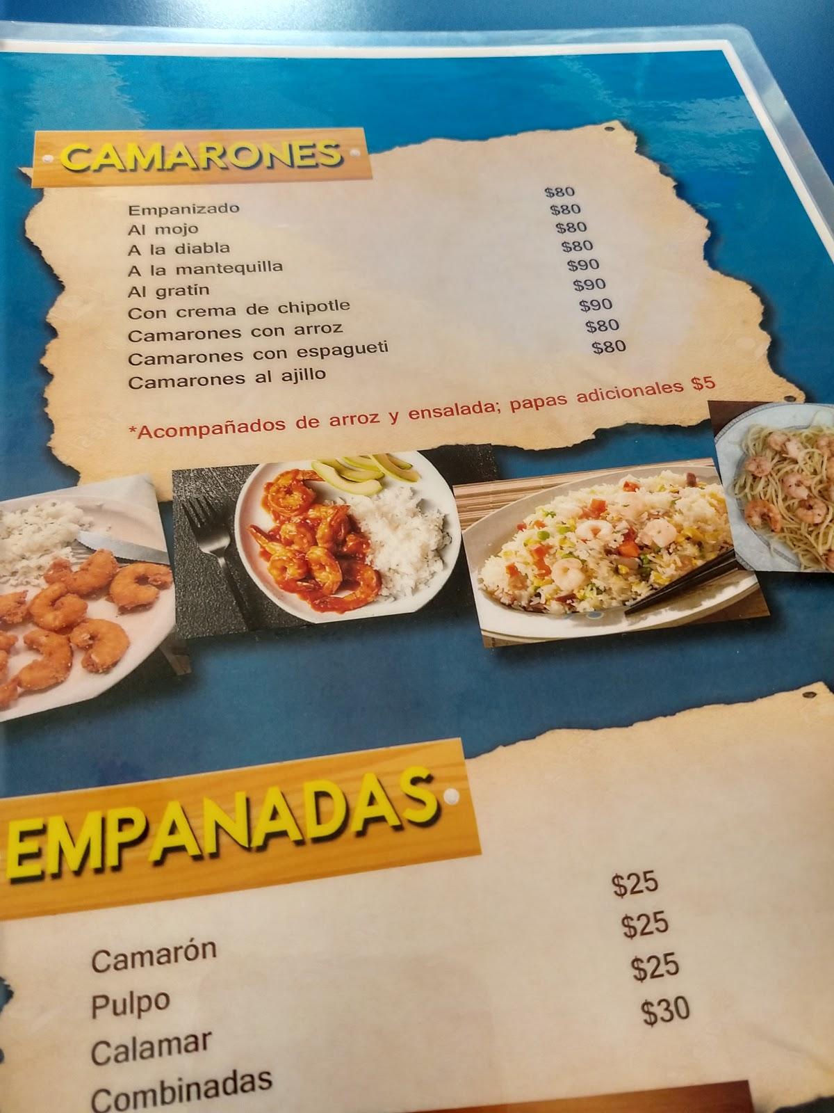 Carta del restaurante Mariscos El Chino, Ciudad del México, Ote. 112 3112