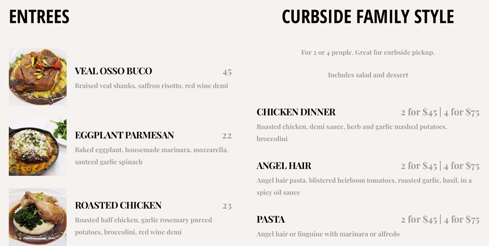 Menu at Nora pub & bar, Cleveland