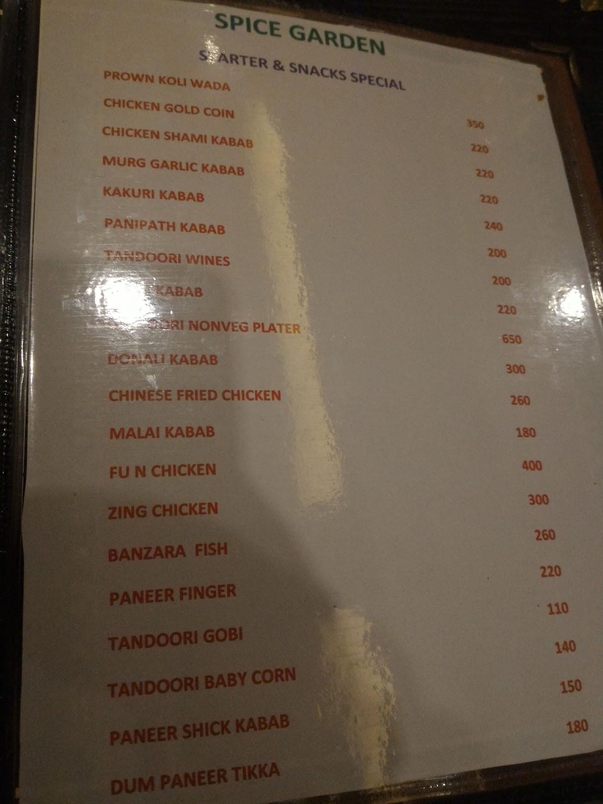 Menu at Spice Garden, Siliguri, 1st Floor biren masion Bidhan Rd