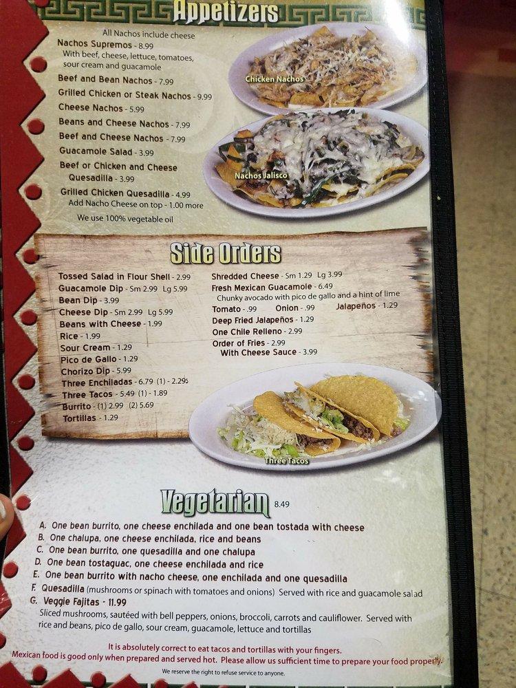 Menu at Fiesta Ranchera Mexican Restaurant, Adrian