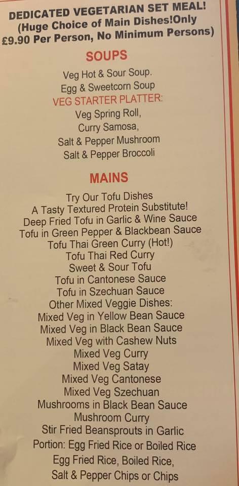 Menu at Great Fortune House Thornton-Cleveleys restaurant, Blackpool