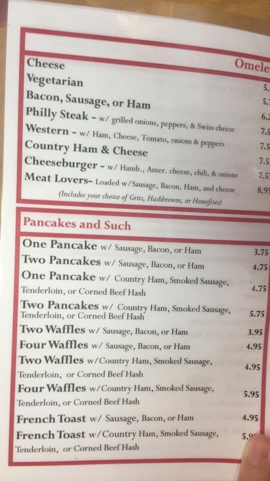 Menu at Ashley's Diner BBQ, Goldsboro