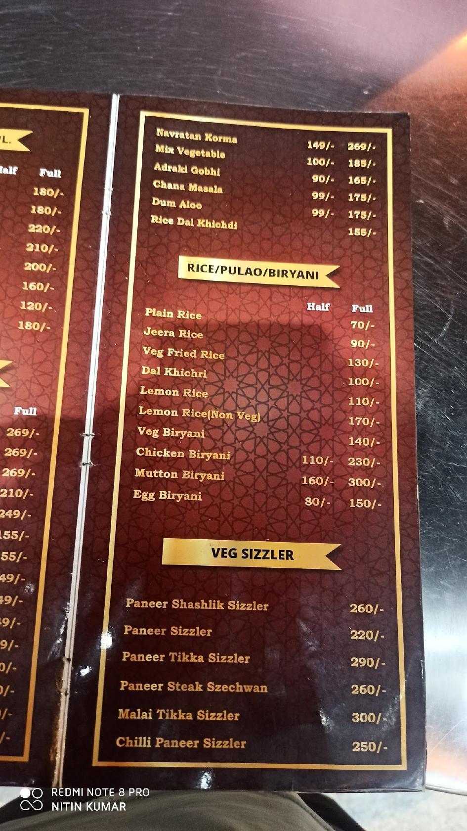 Menu at BEYOND TASTE, New Delhi