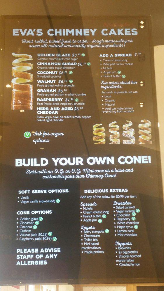 Menu at Eva's Original Chimneys (Entrance #4-Opening May 1, 2022 ...