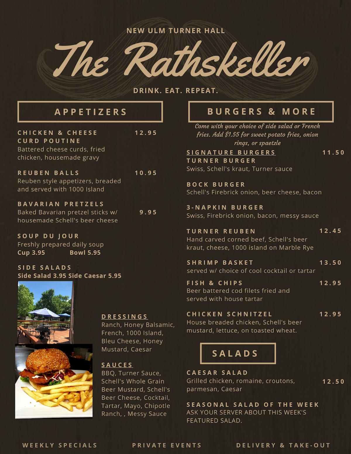 Menu at New Ulm Turner Hall pub & bar, New Ulm