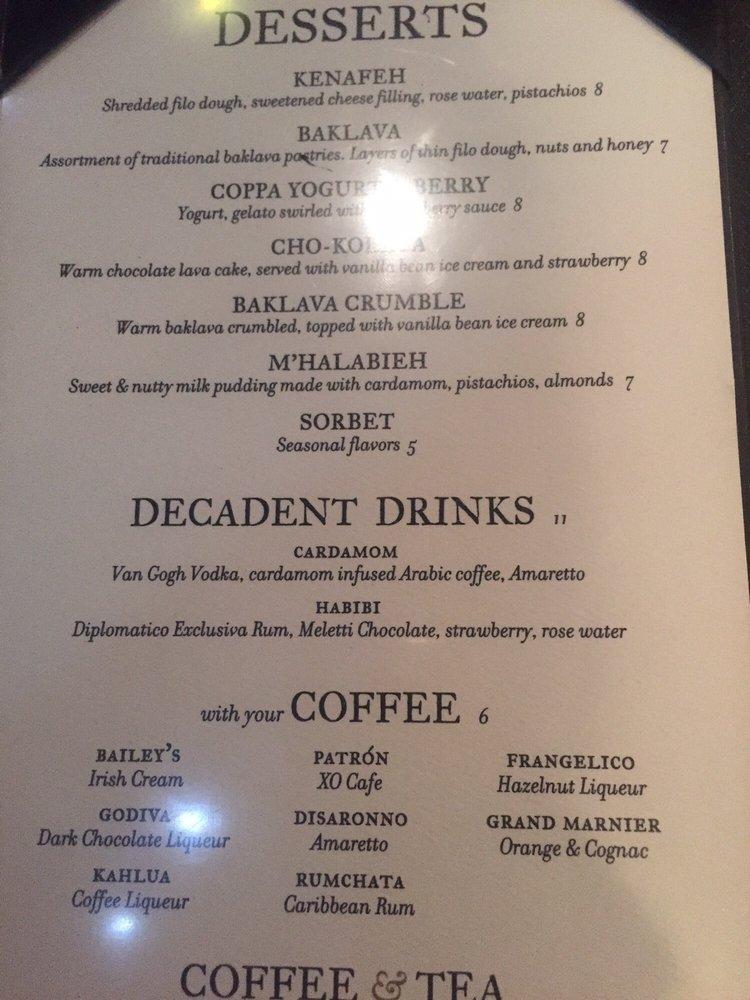 Menu at Dishdash Middle Eastern Cuisine restaurant, Sunnyvale, 190 S ...