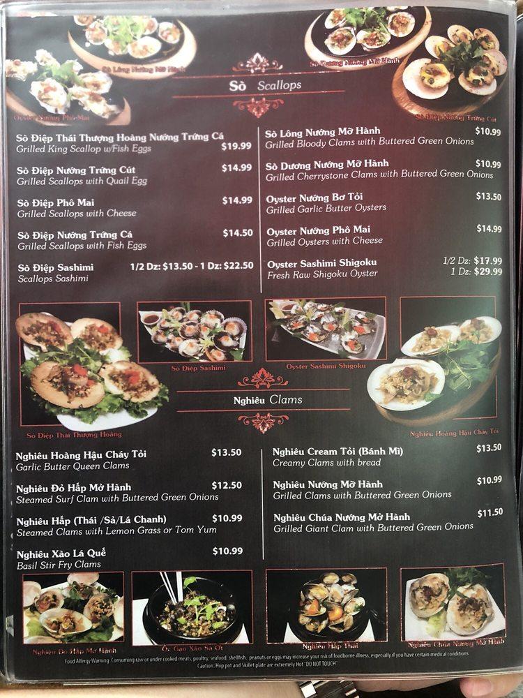 Menu at Oc & Lau Restaurant, Garden Grove, Garden Grove Blvd