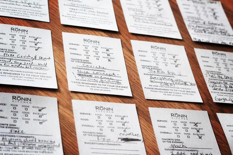 Menu at Ronin Kitchen restaurant, Philadelphia