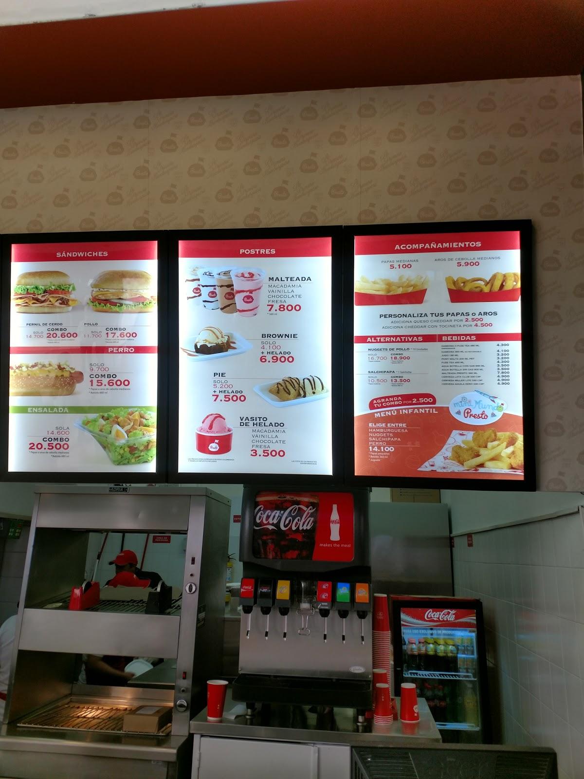 Menu at Presto restaurant, Pasto, Calle 11 No. 34 - 78