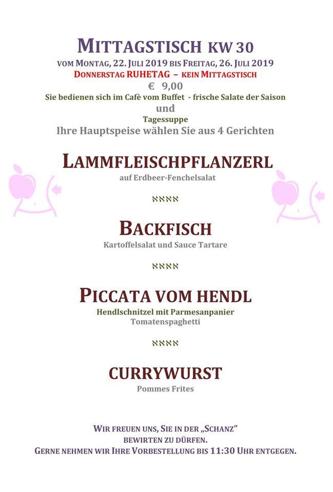 Speisekarte von Hotel zur Schanz restaurant, Ebbs