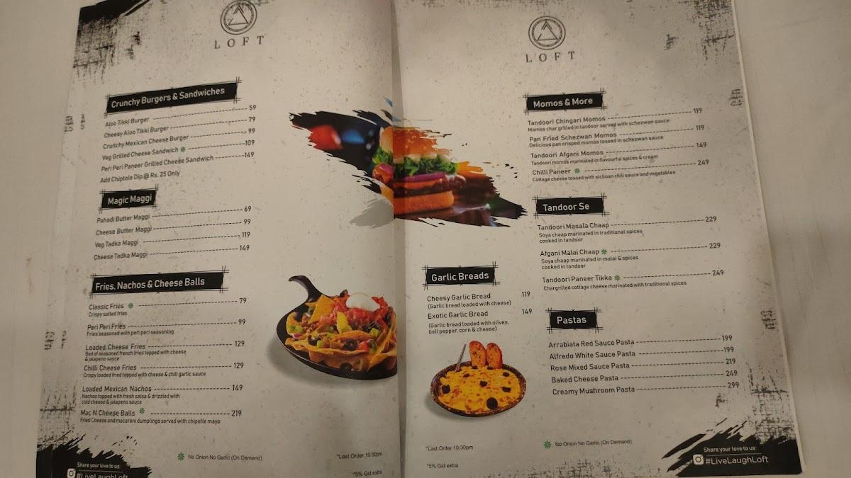 Menu at Loft Cafe & Restaurant, Mathura, Mathura
