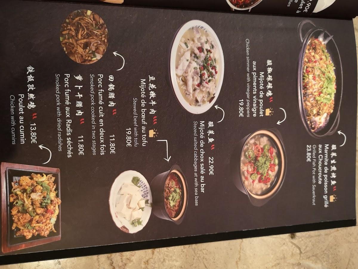 Menu at TOPHO 老地方 restaurant, Paris