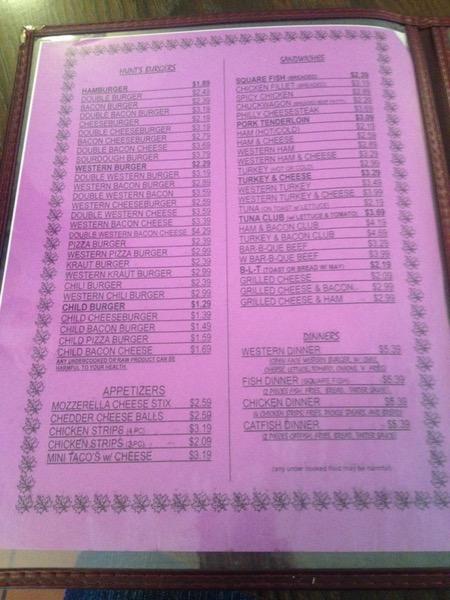 Menu at Hunt's Dairy Bar, Park Hills, E Main St