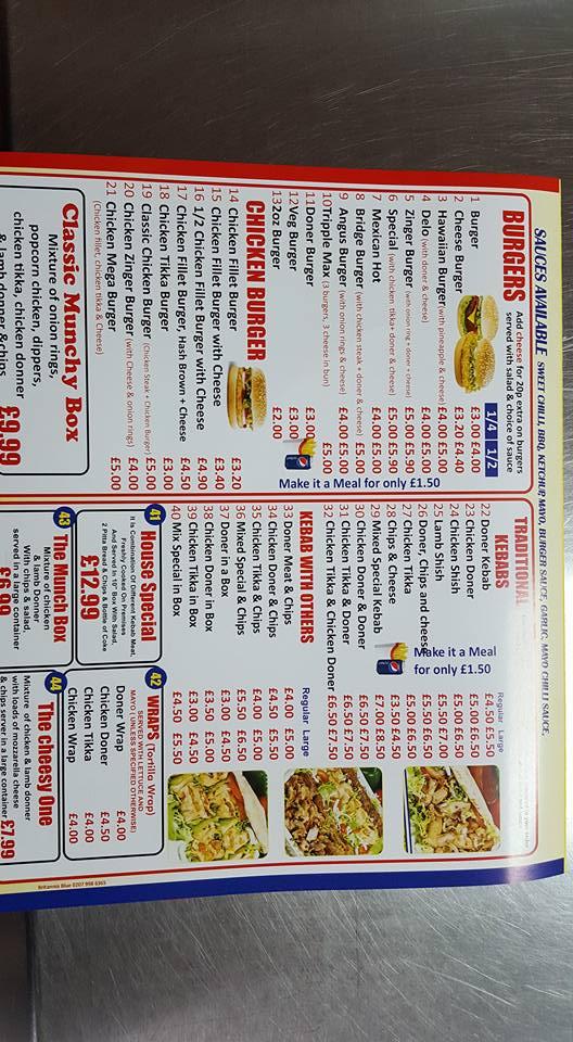 Menu at Pizza Perfection pizzeria, Sutton Bridge