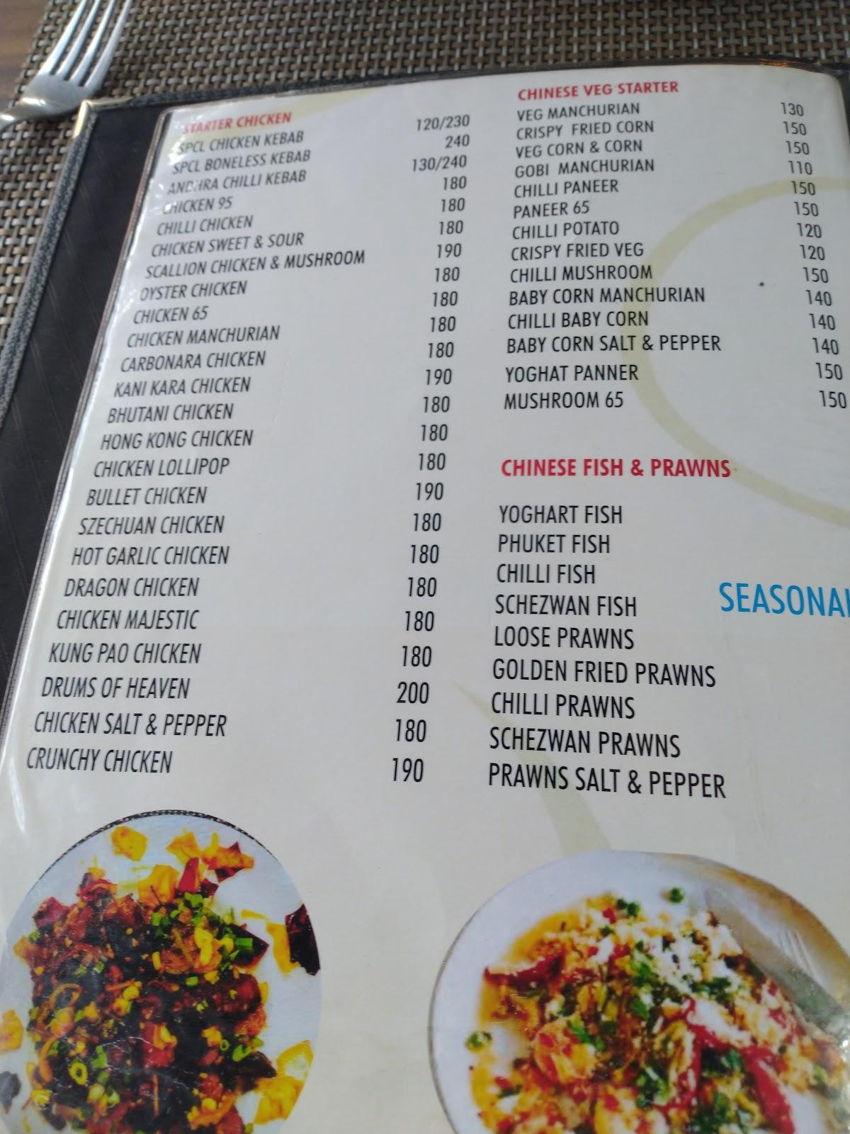 Menu at Bangalore House Restaurant, Bengaluru