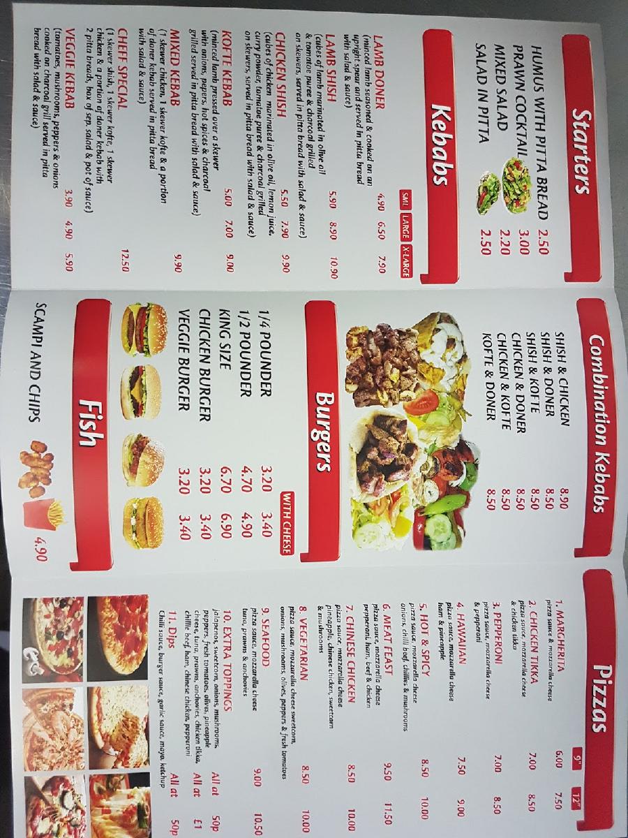 Menu at Central Grill, Wadhurst