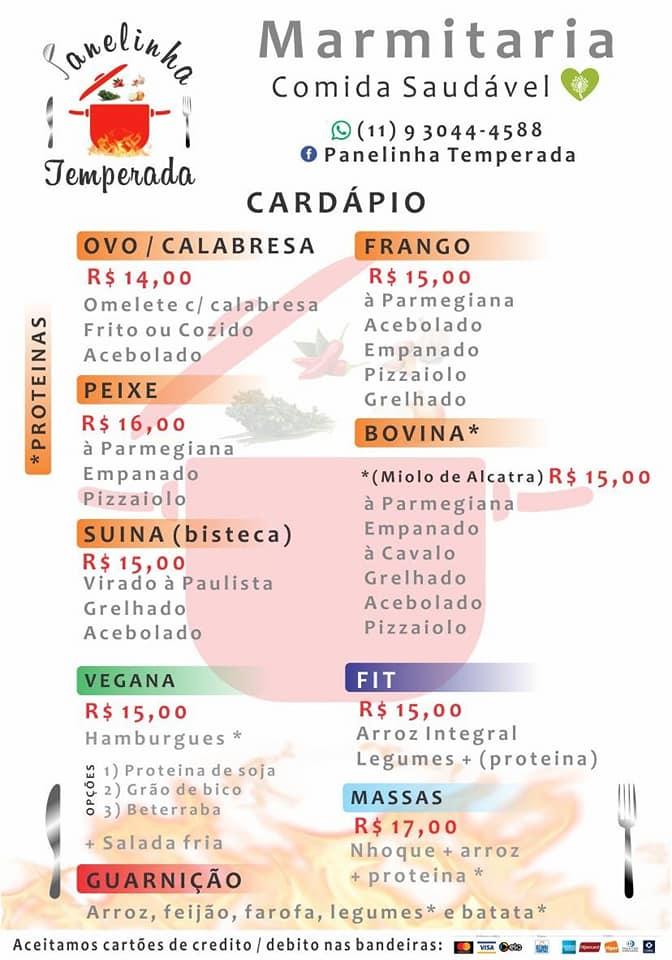 Menu em Panelinha Temperada restaurante, Brasil