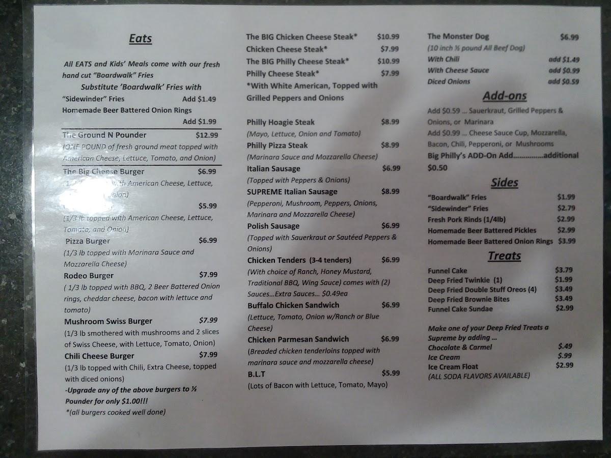 Carta de Carnival Cafe, Rogersville
