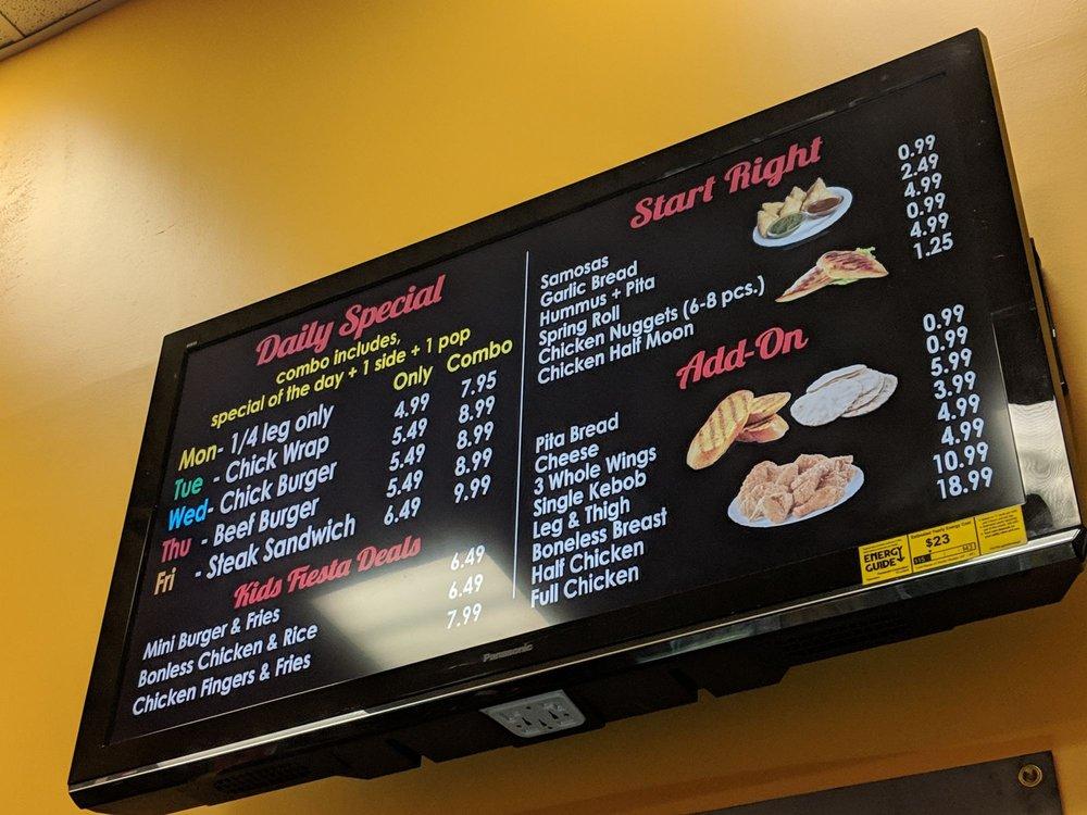 Menu at Chick Fiesta Pickering - Halal. restaurant, Pickering