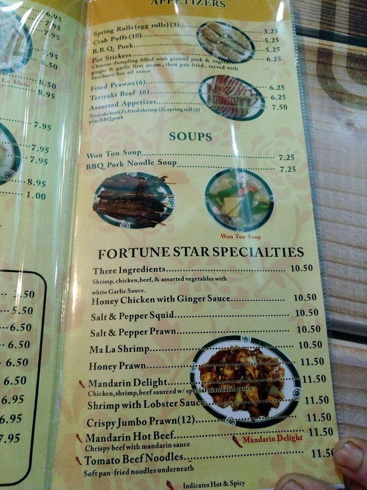 Menu at Fortune Star Lounge pub & bar, Portland