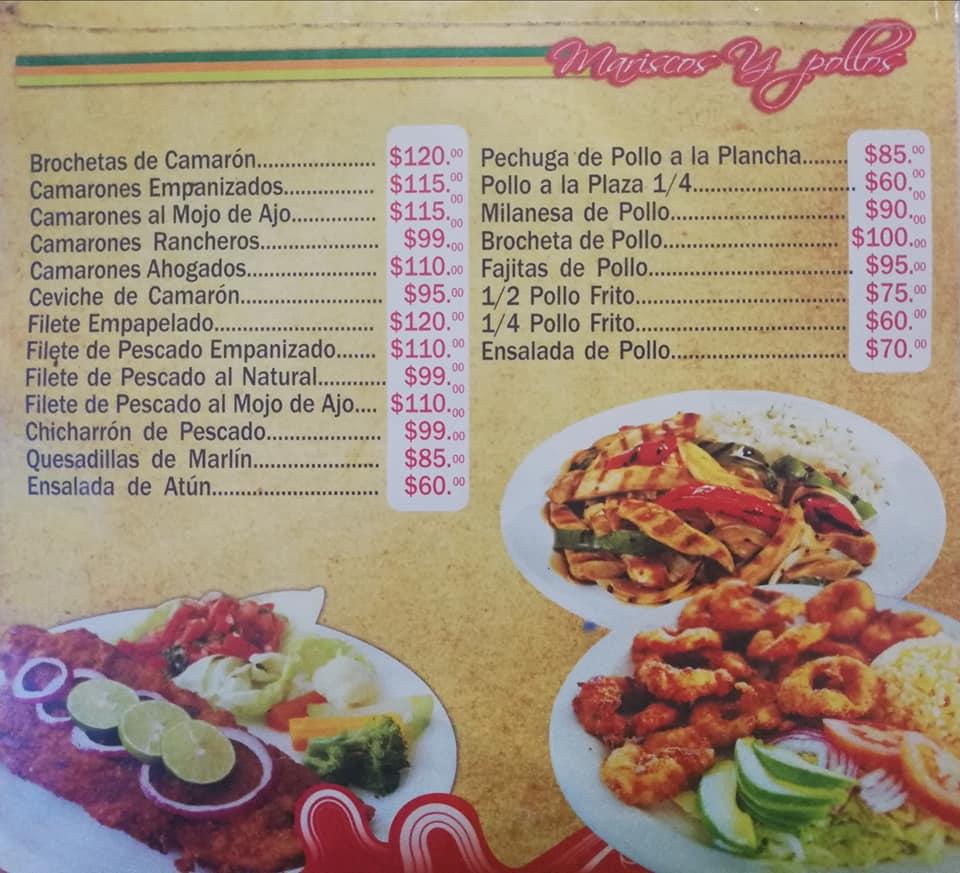 Menu at Rey de Reyes Restaurant, Los Mochis