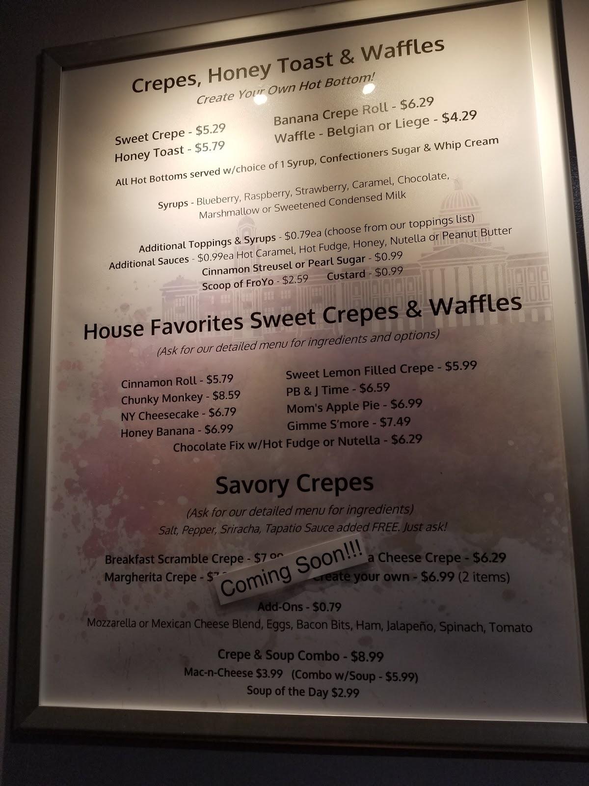 Menu at Urban Desserts, Gold River